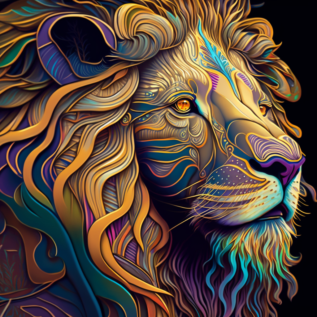 Trippy Lion Cover Photos