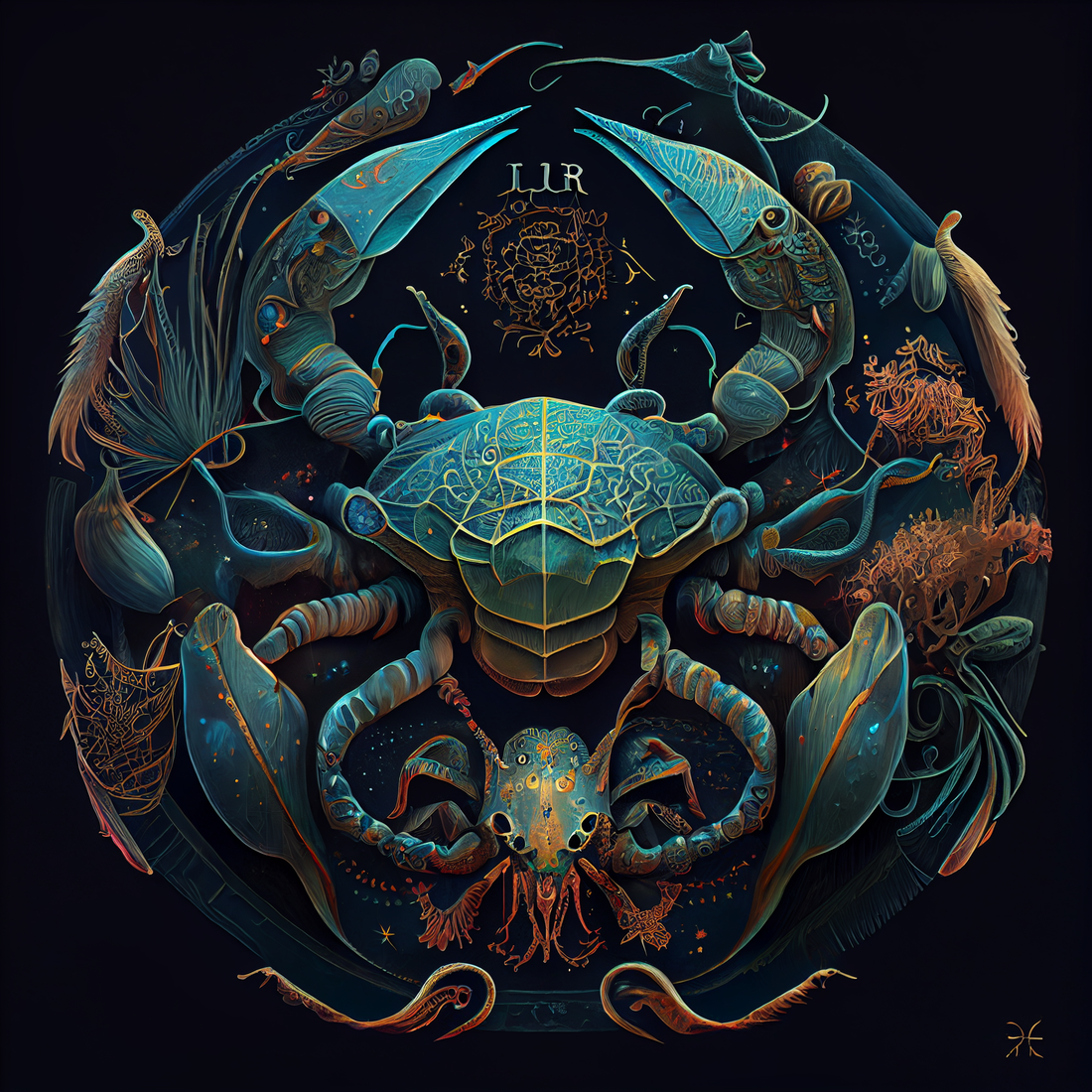 Cancerian Charisma: Painting Print of the Cancer Zodiac Sign Perfect f