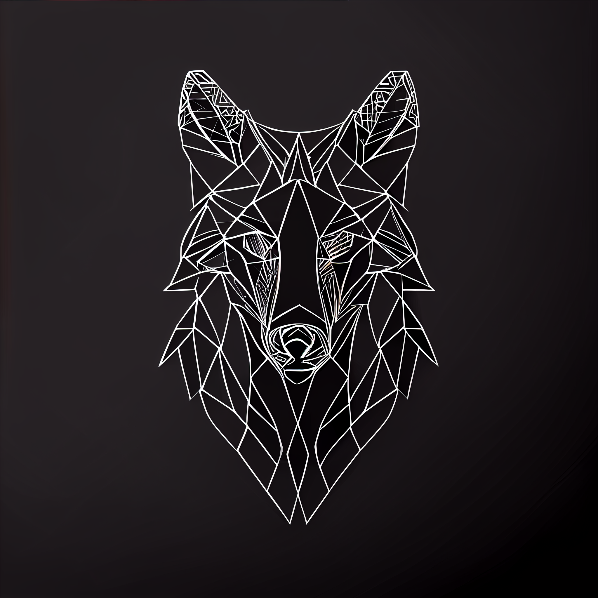 Geometric Wolf Face