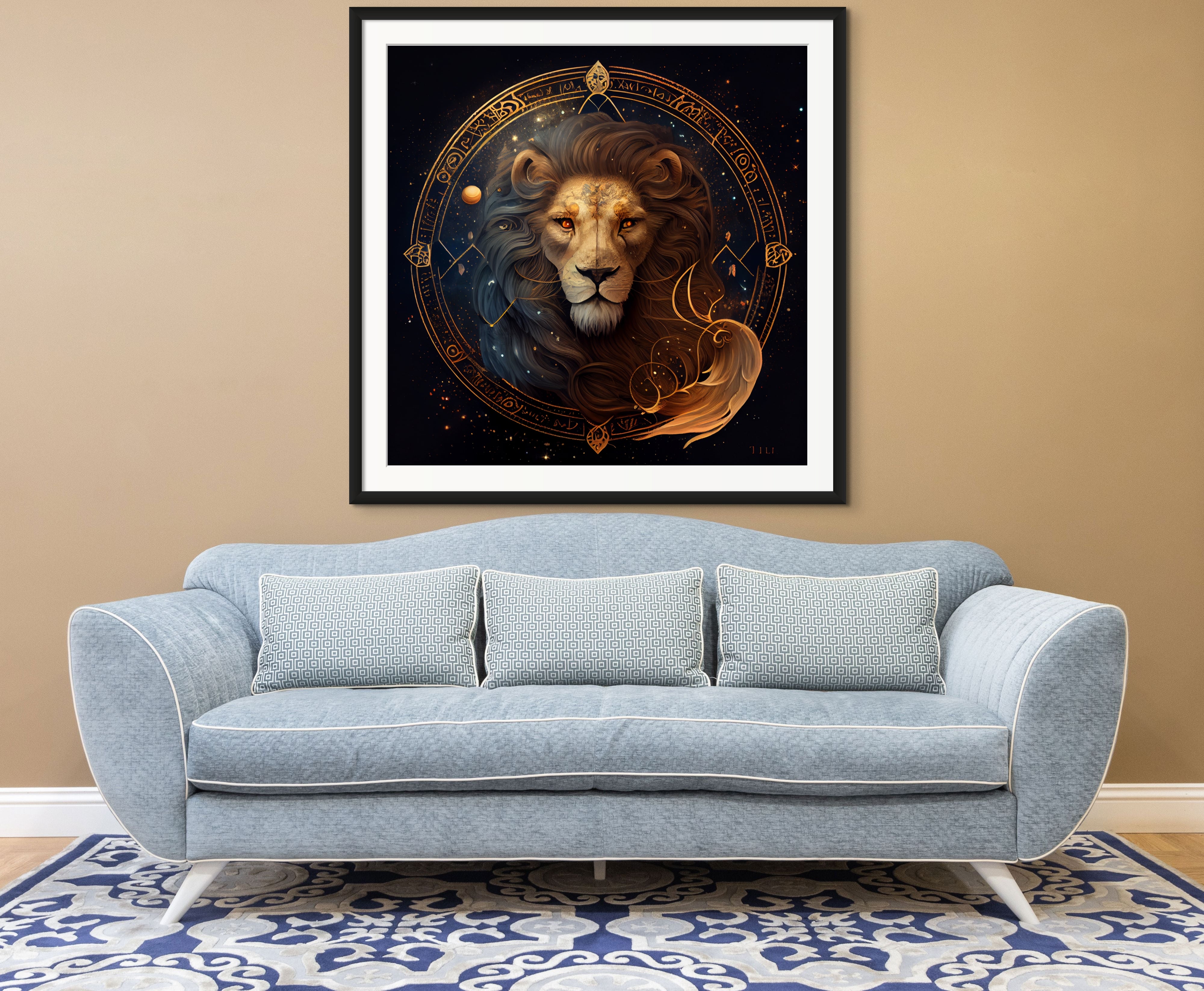 Leo Zodiac Sign Art Print: Bold and Striking Addition to Your Living R
