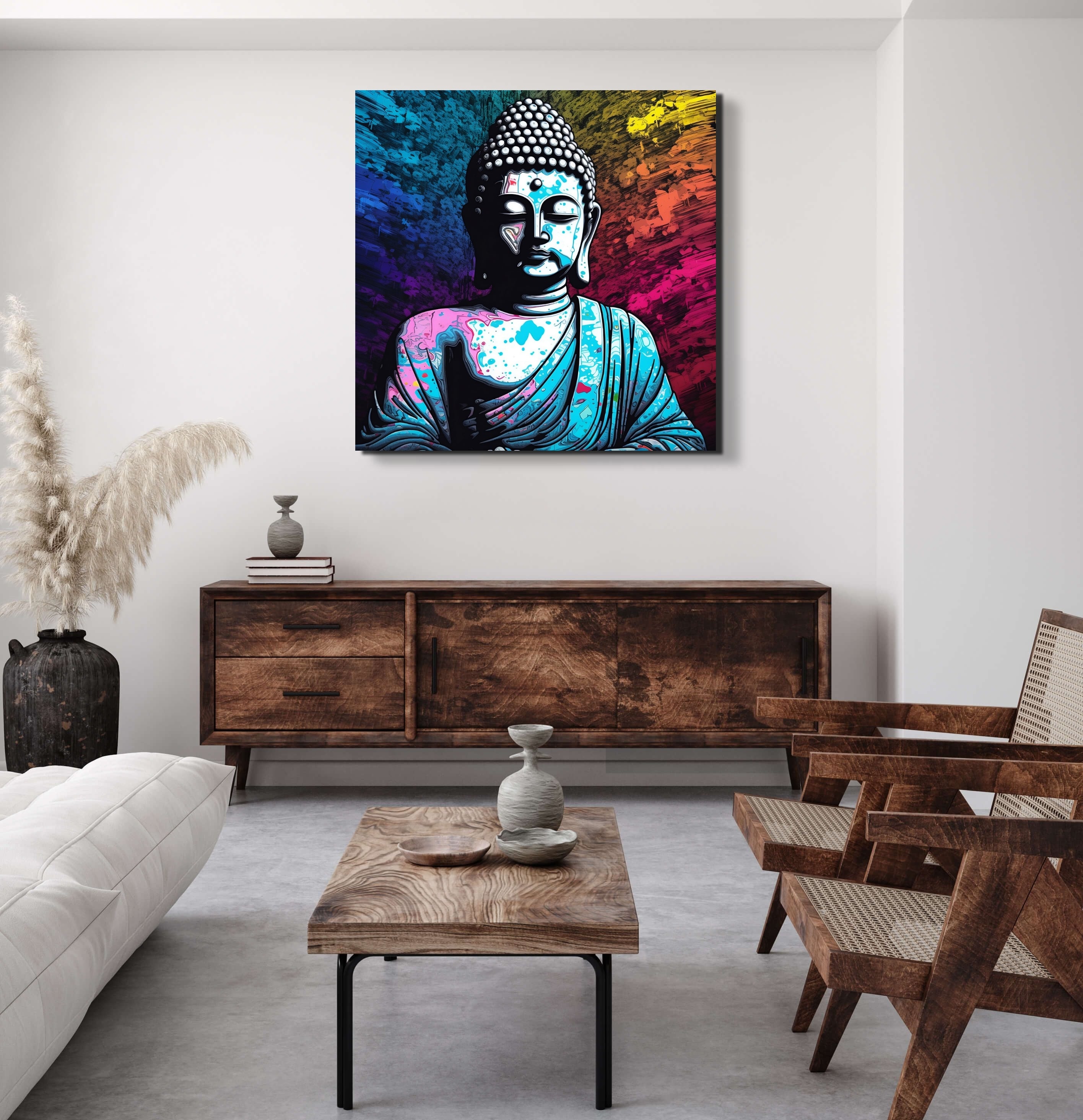 A Feminist Glitter Cartoon Art Print Collection with Cool Colors and V