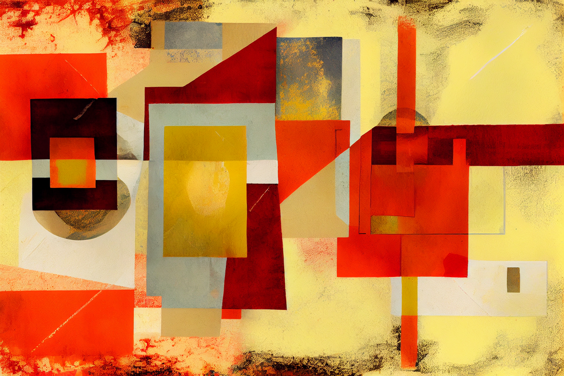 Dynamic Geometry: An Abstract Expressionism Art Print of Geometrical S