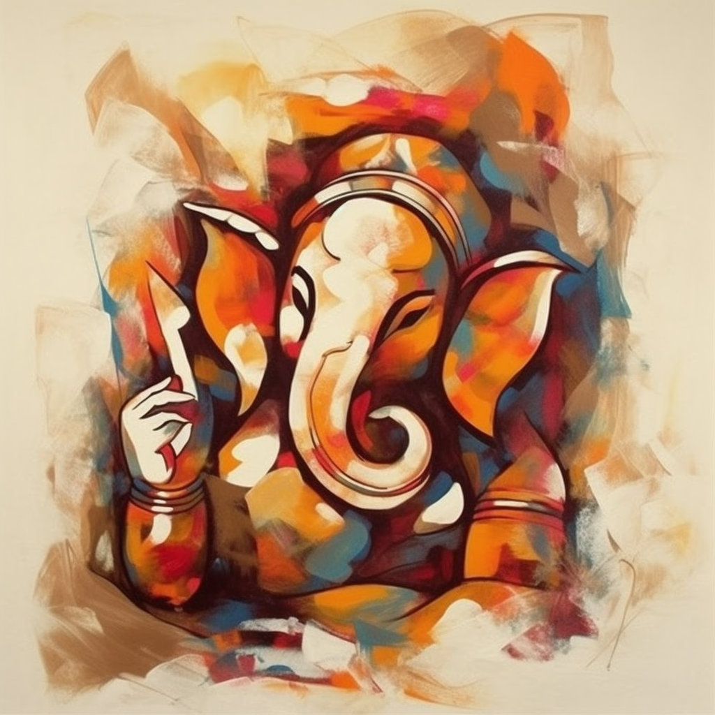 Ganesh Ji Paintings Abstract
